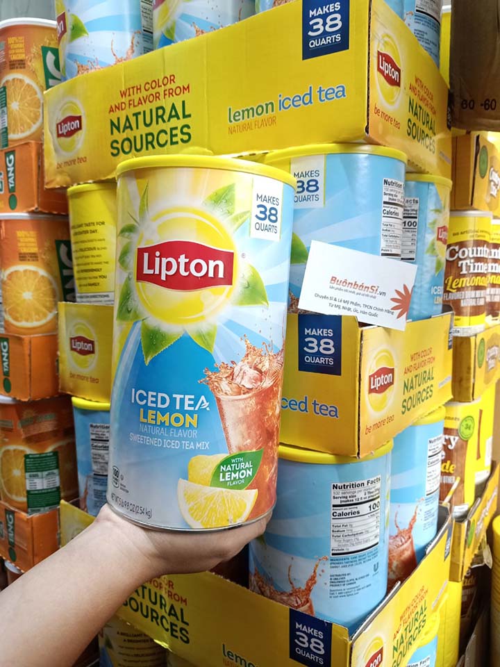 Lipton Iced Tea Lemon - Bột Trà Chanh Giải Khát Hàng Đầu Của Mỹ