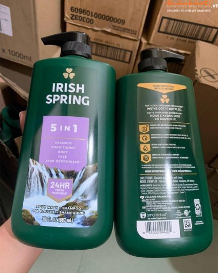 Sữa Tắm Irish Spring 5 In 1 24Hr Fresh Body Wash + Shampoo